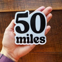 50 Miles Oval Decal - Etsy