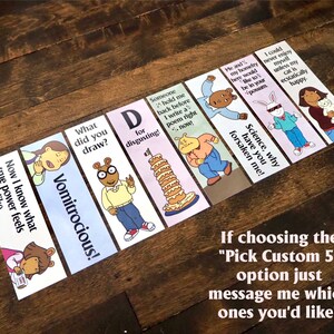 Arthur the Aardvark Themed Bookmarks, PBS Arthur Bookmarks, DW Bookmark ...