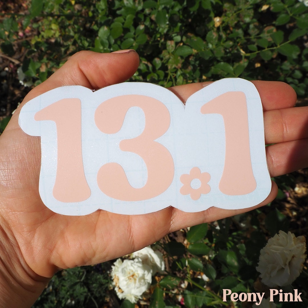 13.1 Distance Decal, 13.1 Choose Your Color, 13.1 Half Marathon, Flower ...