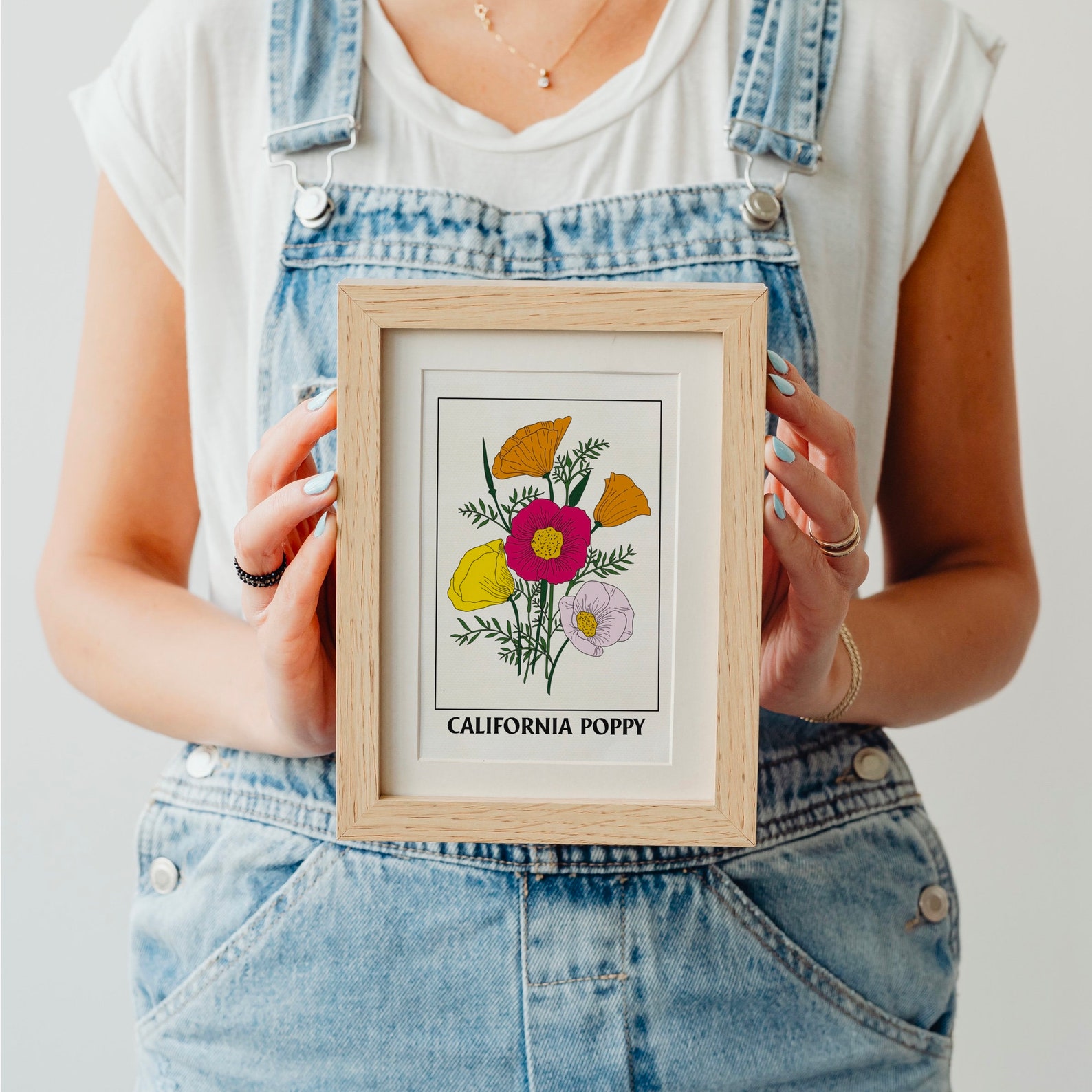California Poppy Simple Art Print, Downloadable Art, Botanical Print ...