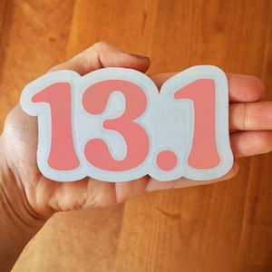 13.1 Distance Decal, 13.1 Choose Your Color, 13.1 Half Marathon, Flower ...