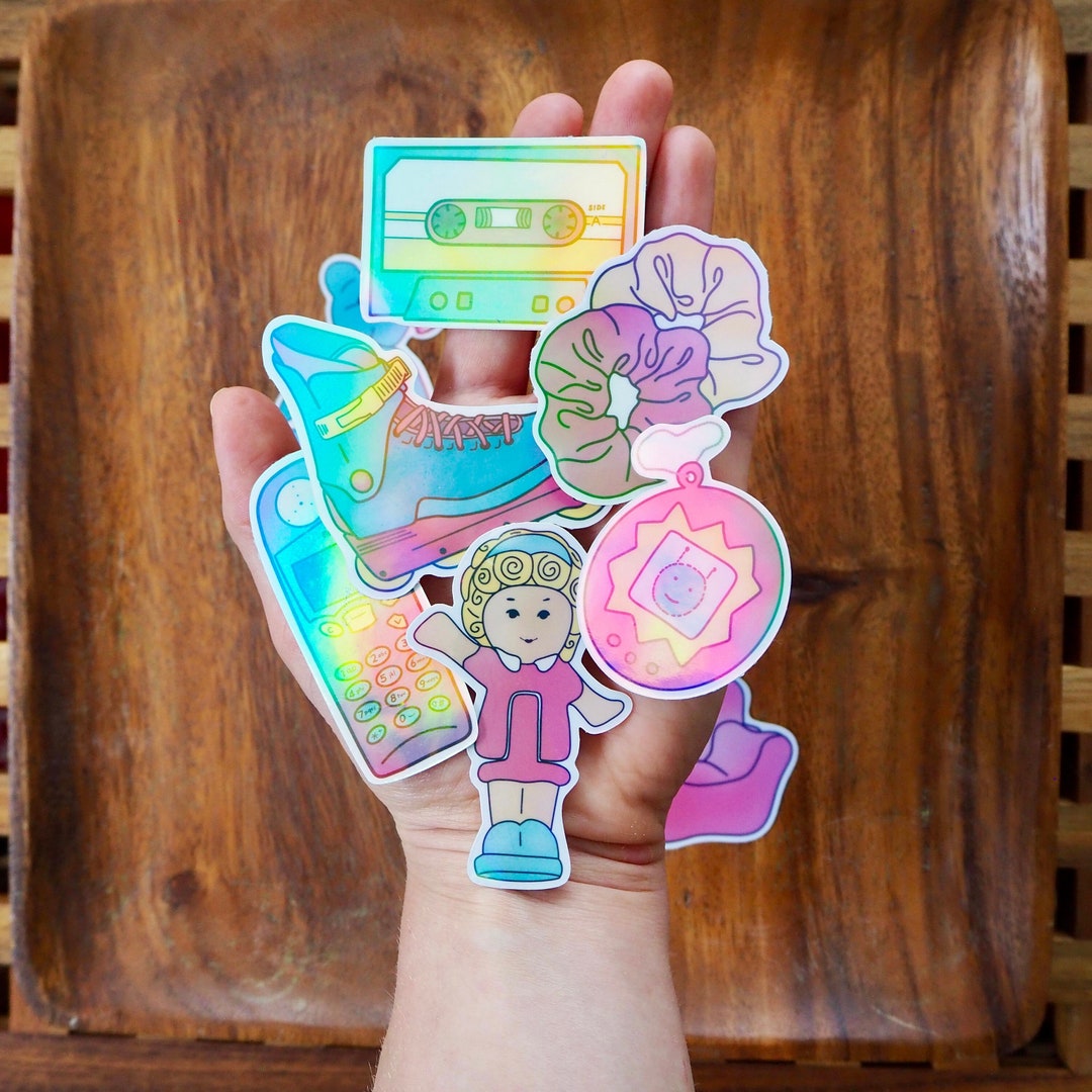 Totally Awesome 90's Sticker Pack | 90's Kid Bundle | Holographic Retro ...