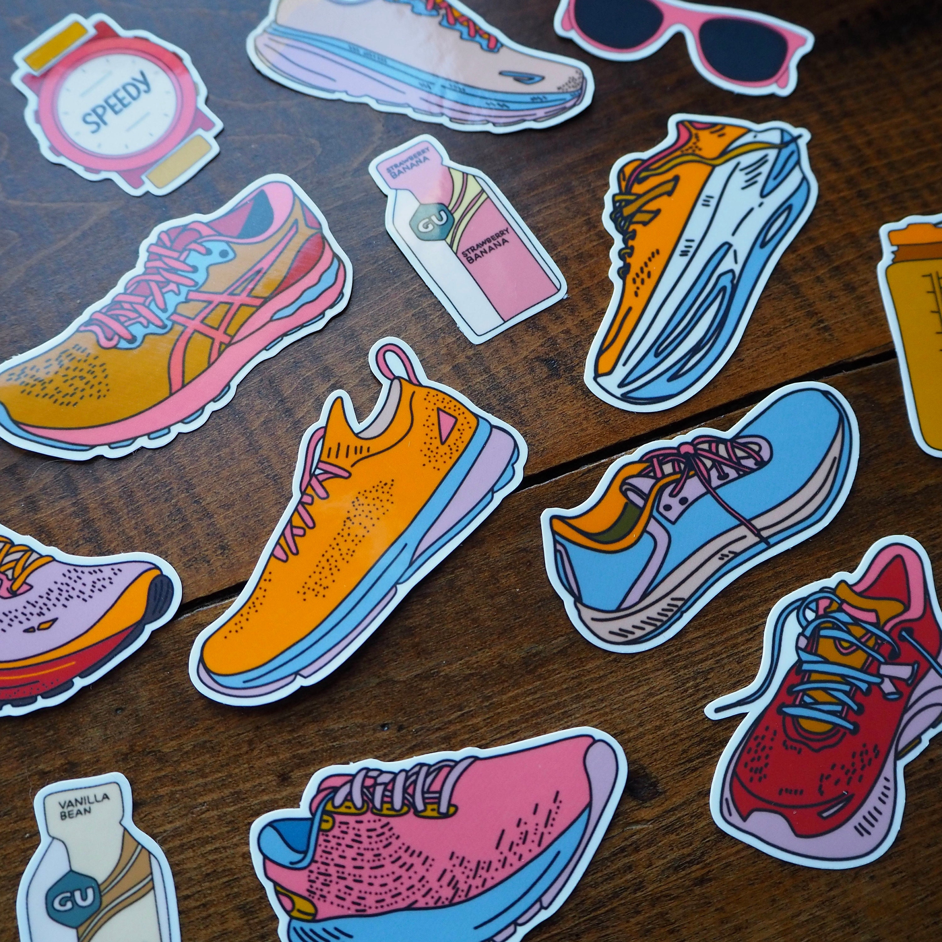 Runner's Water Bottle Sticker Pack, Training Run/walk Stickers, Laptop ...