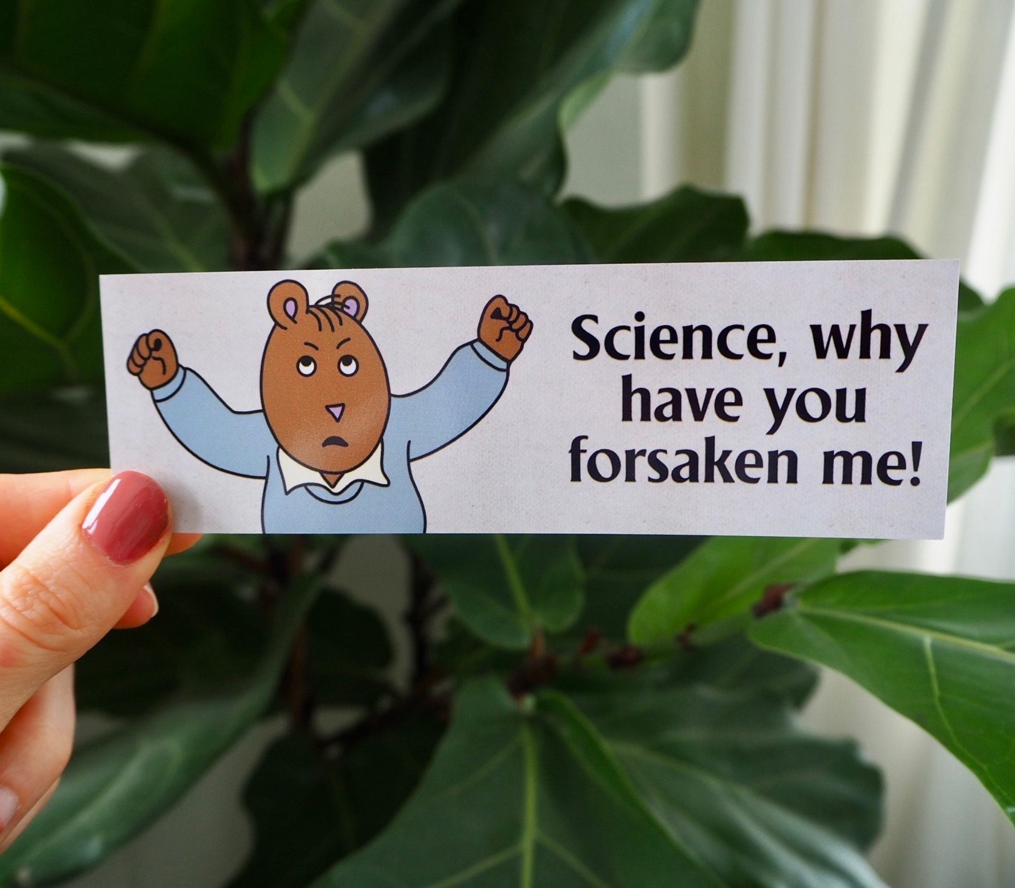 Science Why Have You Forsaken Me Bookmark Arthur the Aardvark - Etsy
