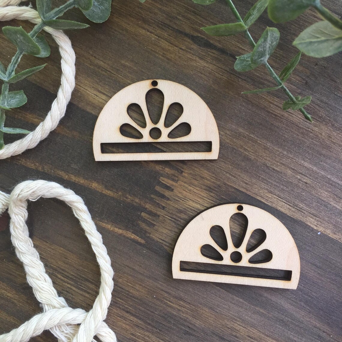 Macrame Earring Blanks || Macrame Earring Findings || Half Circle ...