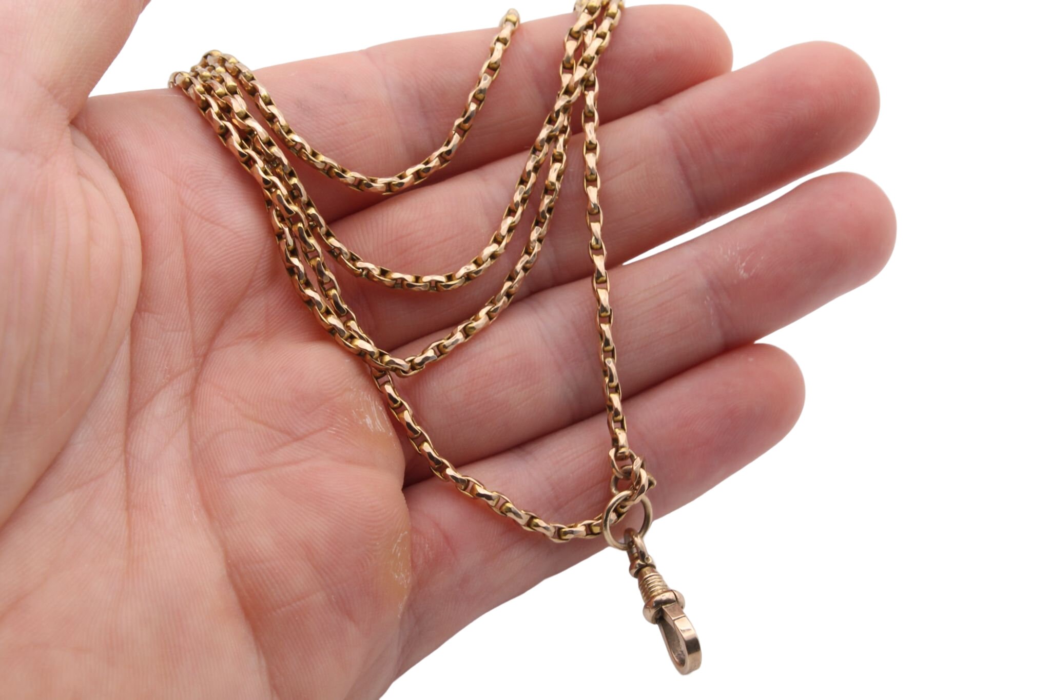 Antique Victorian 9ct Yellow Gold Long Guard Necklace 58 - Etsy