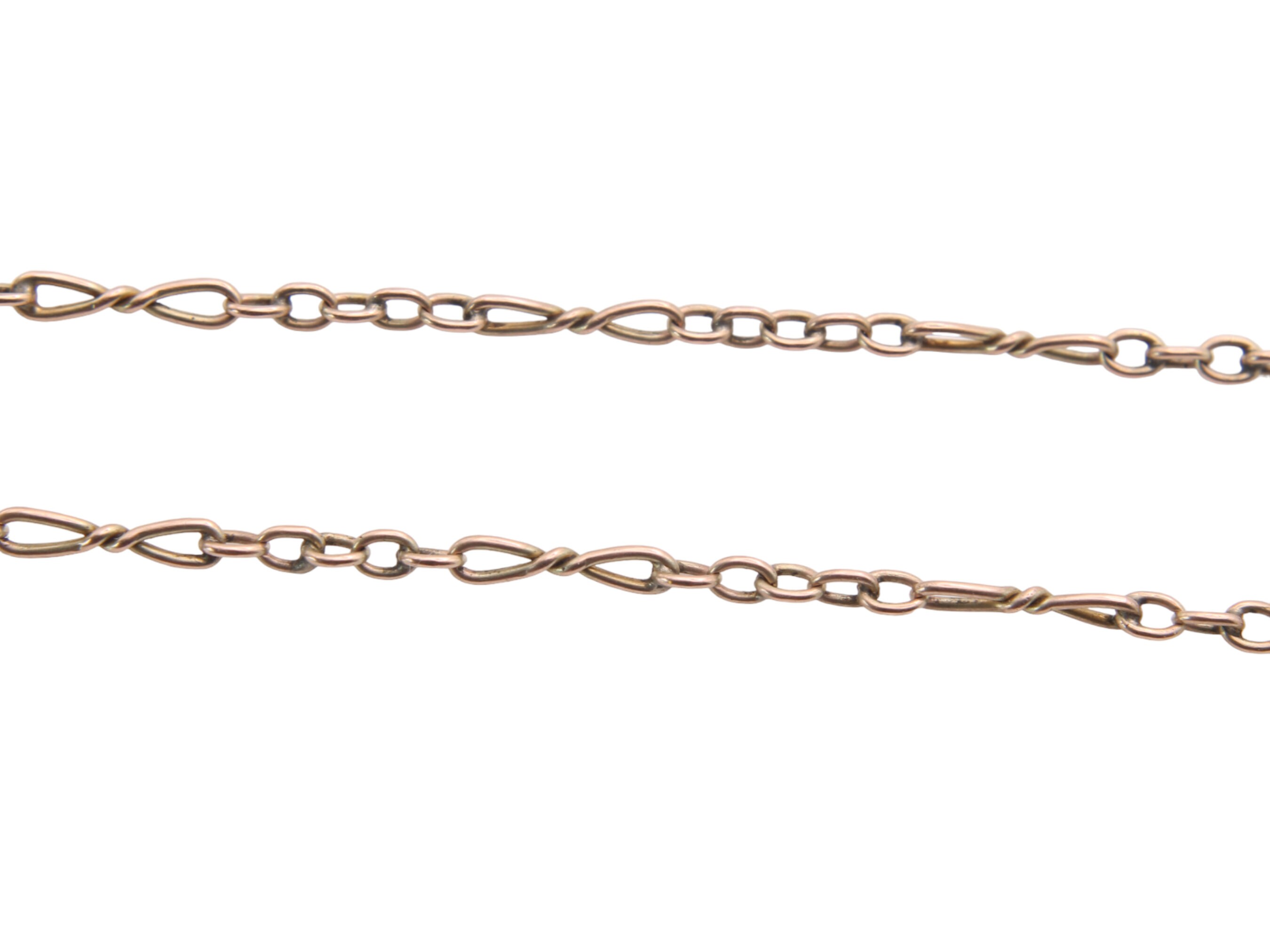 Antique 9ct Gold Fancy Infinity Link Necklace - Etsy UK