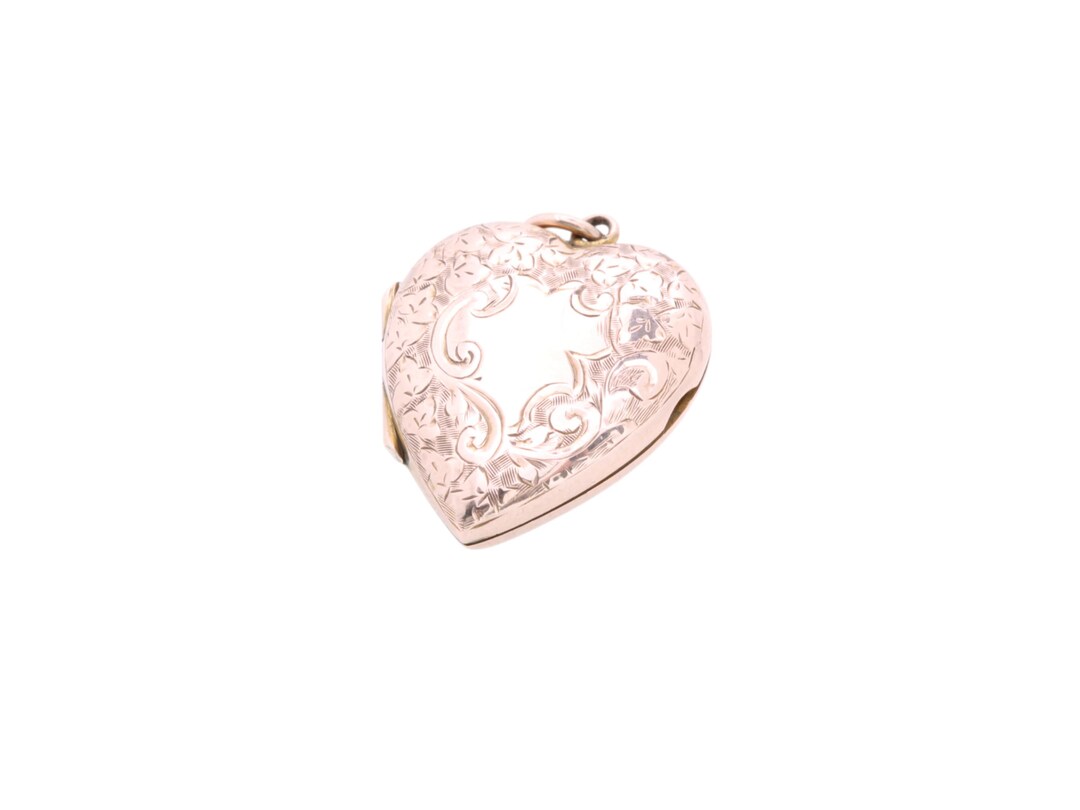 Antique 9ct Gold Forget Me Not Heart Locket - Etsy