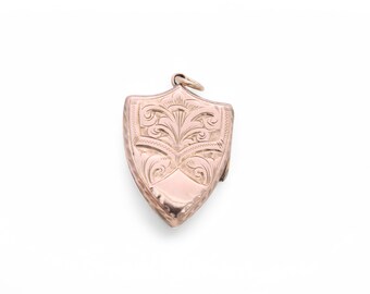 Antique 9ct Gold Shield Shaped Buckle Locket - Etsy
