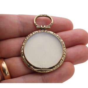 Antique 9ct Rolled Gold Open Face Locket Pendant - Etsy