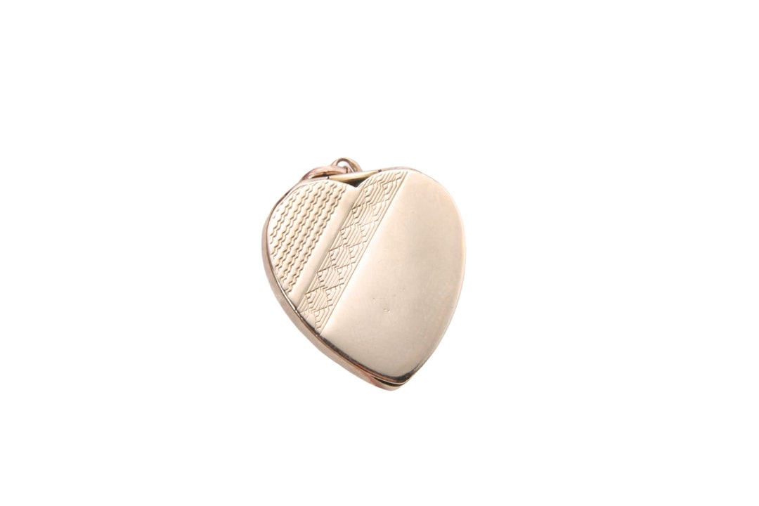 Art Deco 9ct Gold Heart Locket - Etsy
