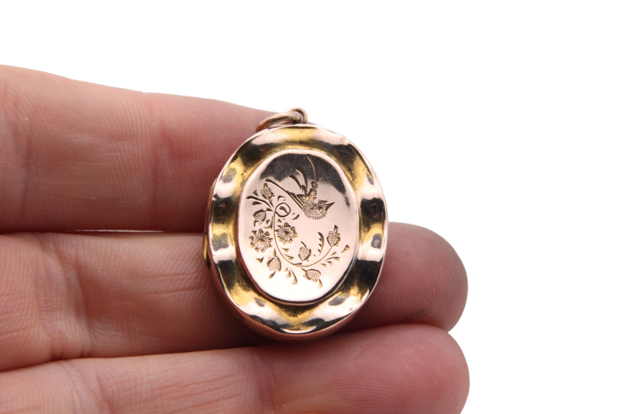 Antique 9ct Gold Back & Front Decorative Oval Swallow Locket - Etsy