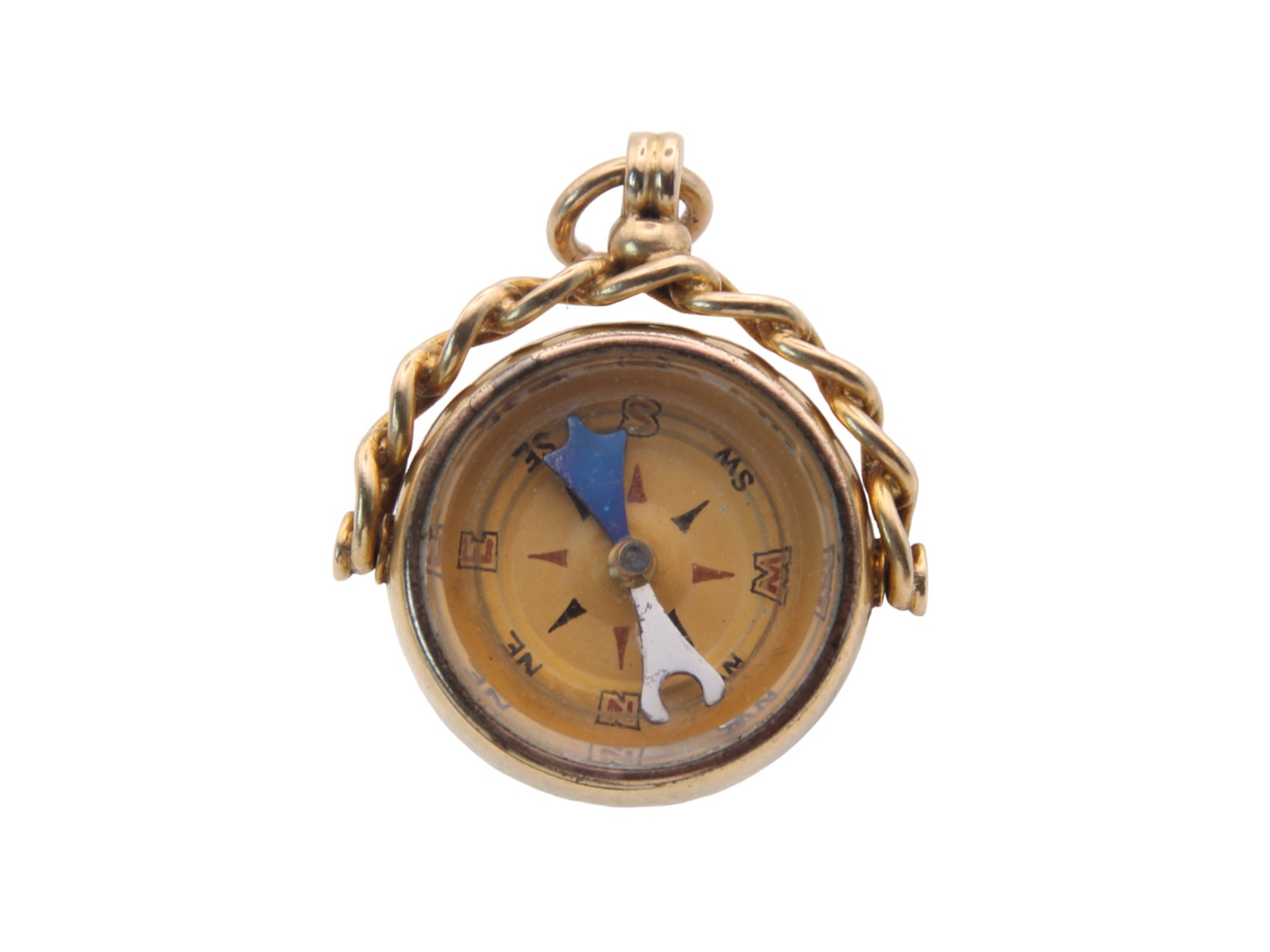 Antique 18ct Gold Compass Bloodstone Spinner Pendant Fob - Etsy