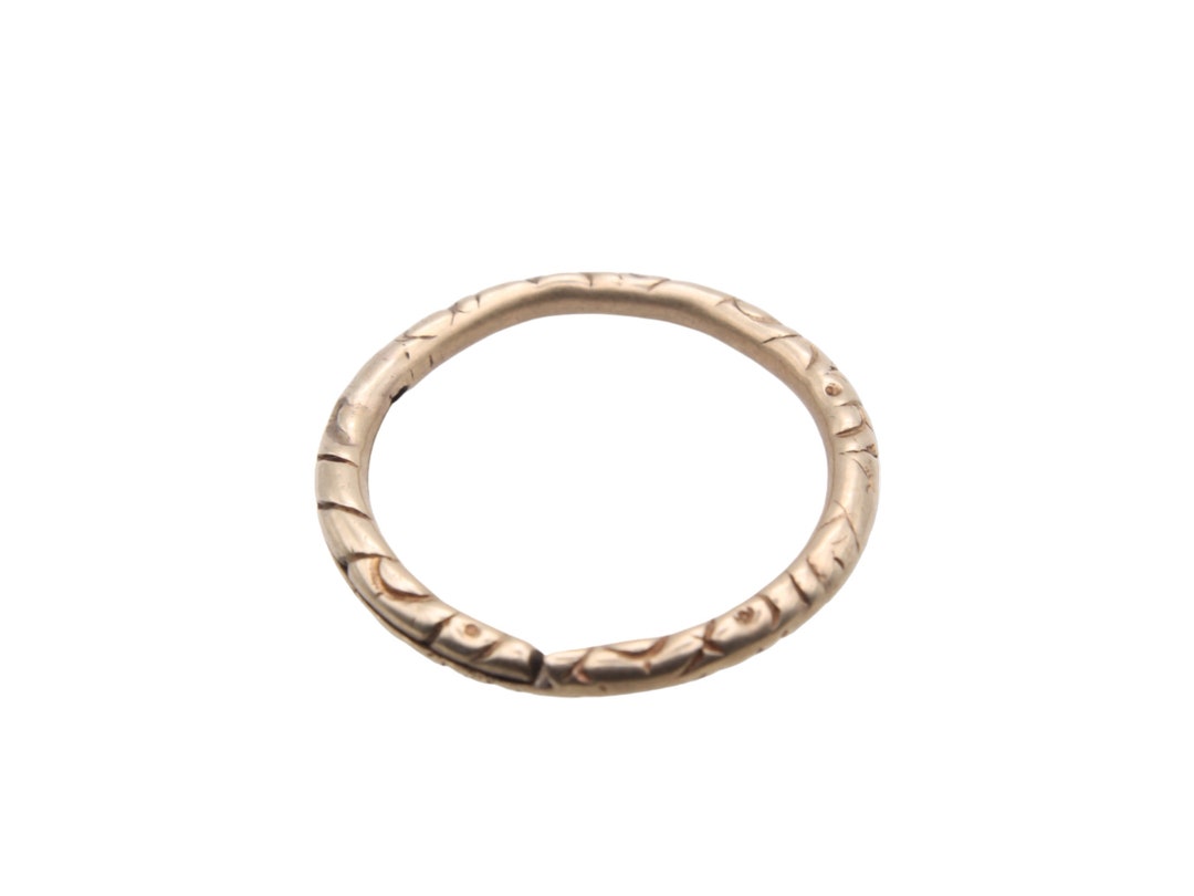 Antique Georgian 9ct Yellow Gold Large Chased Split Ring, 26mm - Etsy