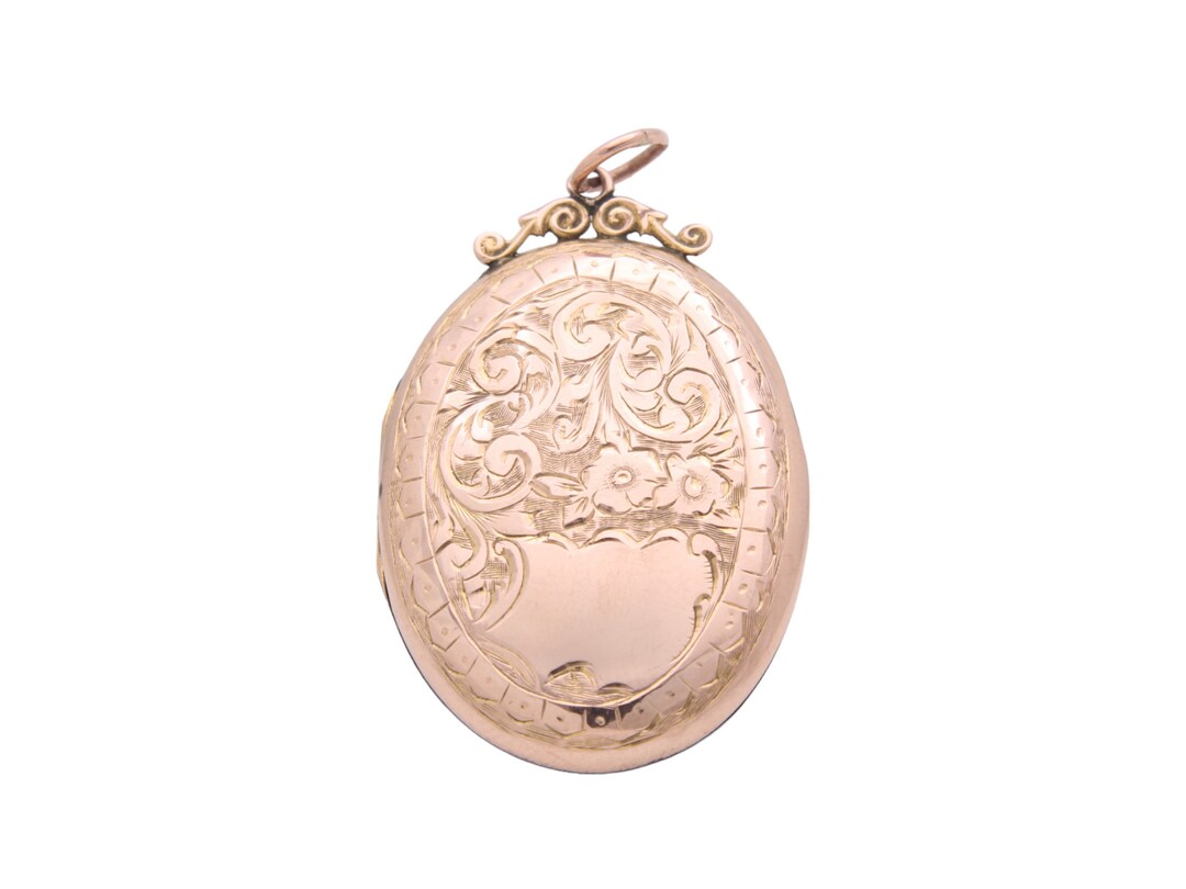 Antique Edwardian 9ct Gold Locket - Etsy