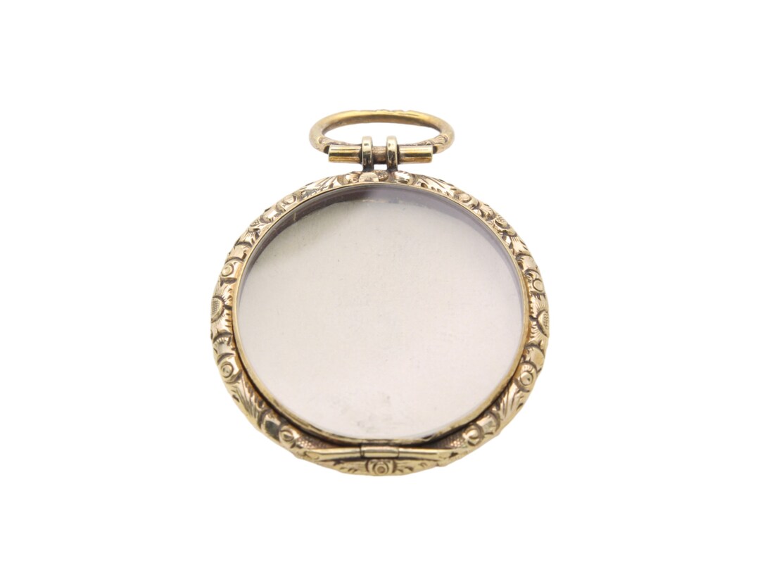 Antique 9ct Rolled Gold Open Face Locket Pendant - Etsy