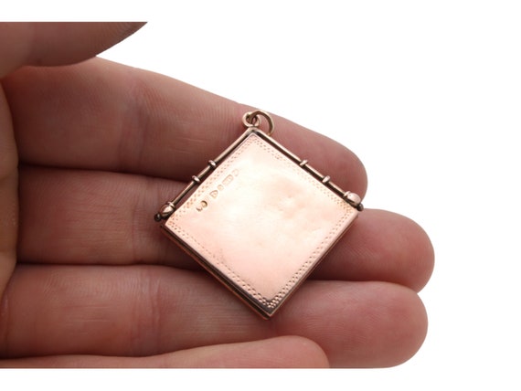 Antique 9ct Gold Diamond Shape Locket - Gem