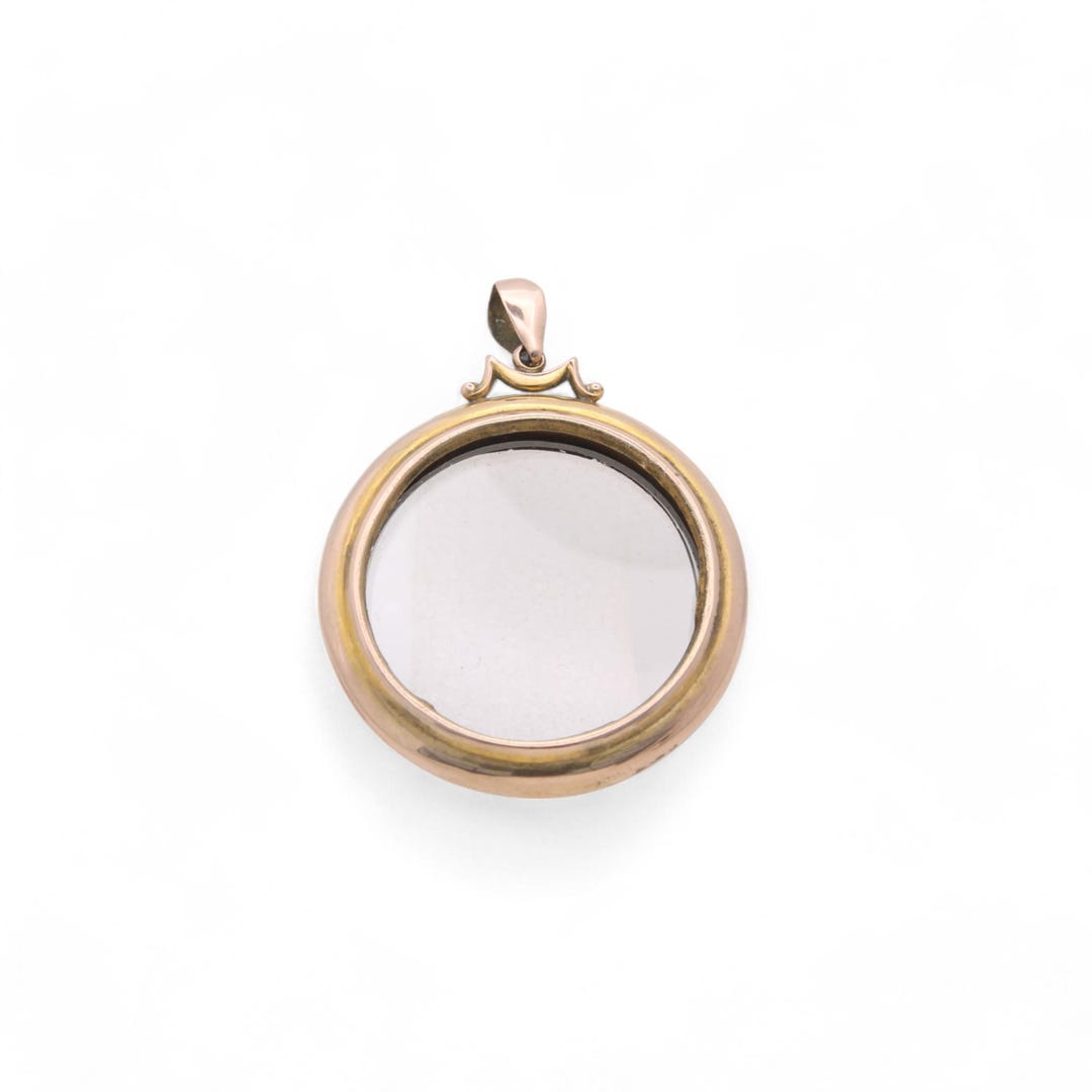 Antique 9ct Gold Open Face Locket Pendant - Etsy