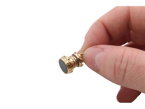 Antique 18ct Gold Castle Turret Tower Pendant - Gem