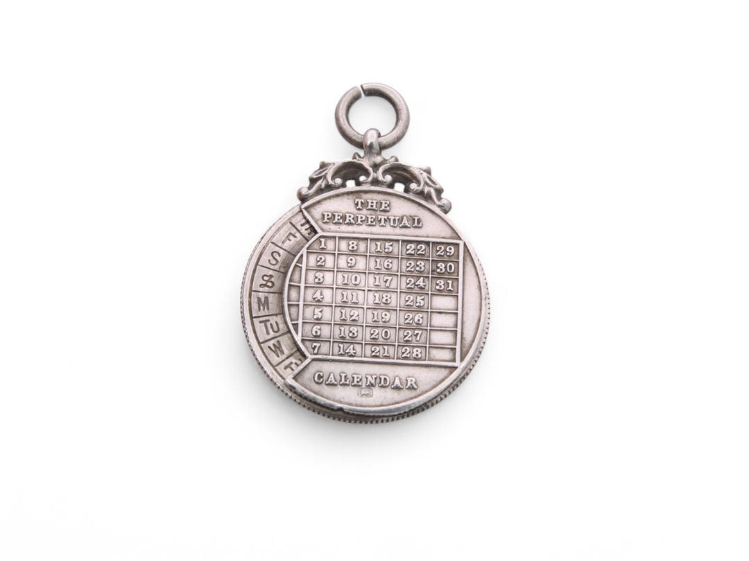 Antique Sterling Silver 'the Perpetual Calendar' Pendant - Etsy
