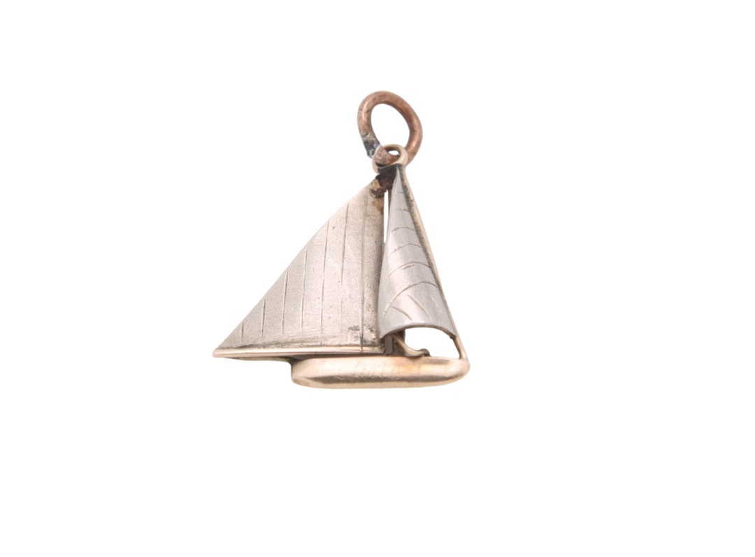Antique 9ct Gold Sailing Boat Charm - Etsy