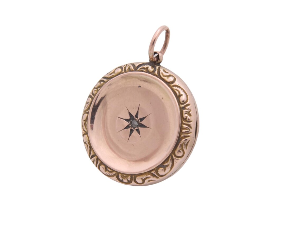Antique 9ct Gold Back & Front Diamond Locket - Etsy