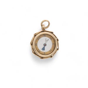 Antique 18ct Gold Compass Pendant, 1898 - Etsy