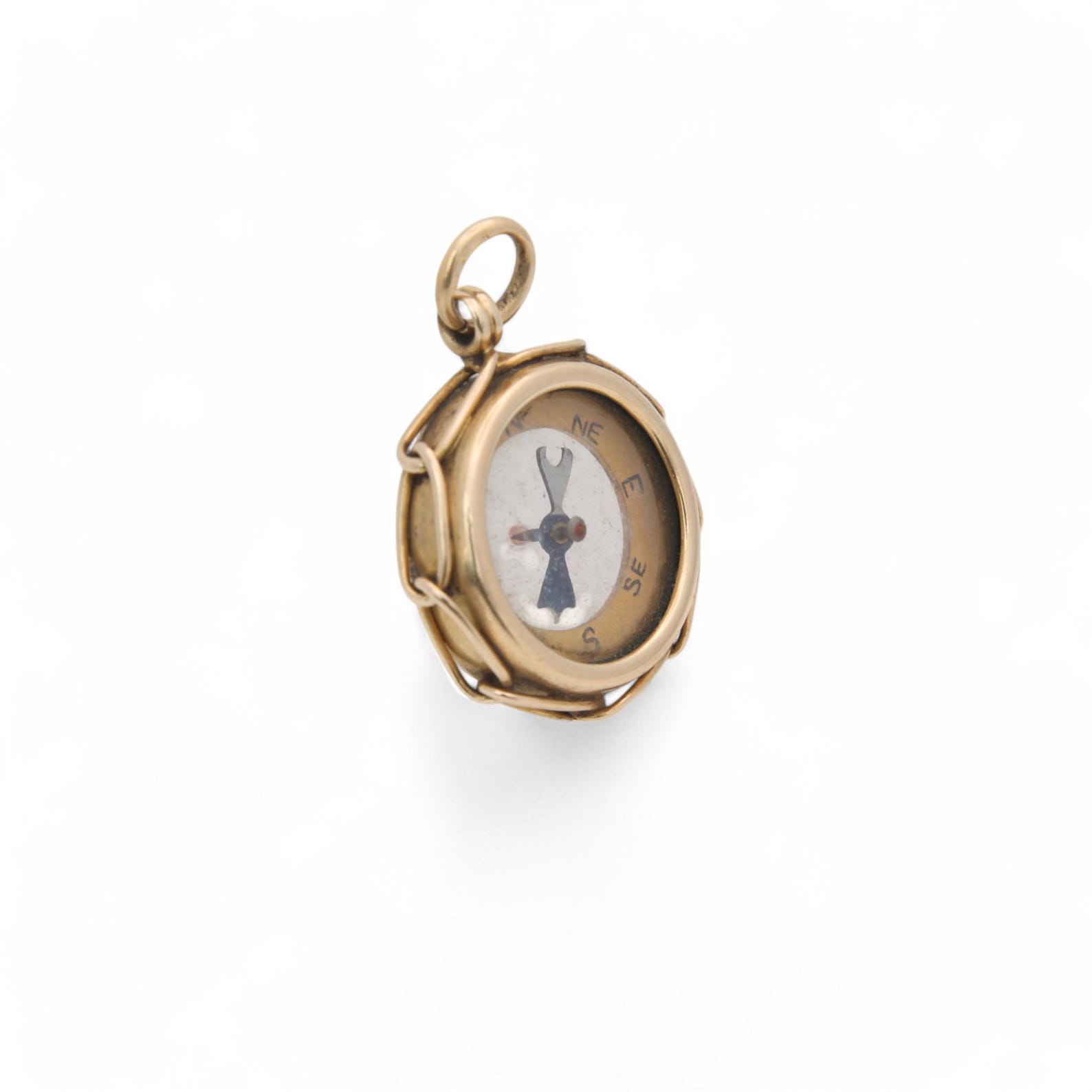 Antique 18ct Gold Compass Pendant, 1898 - Etsy