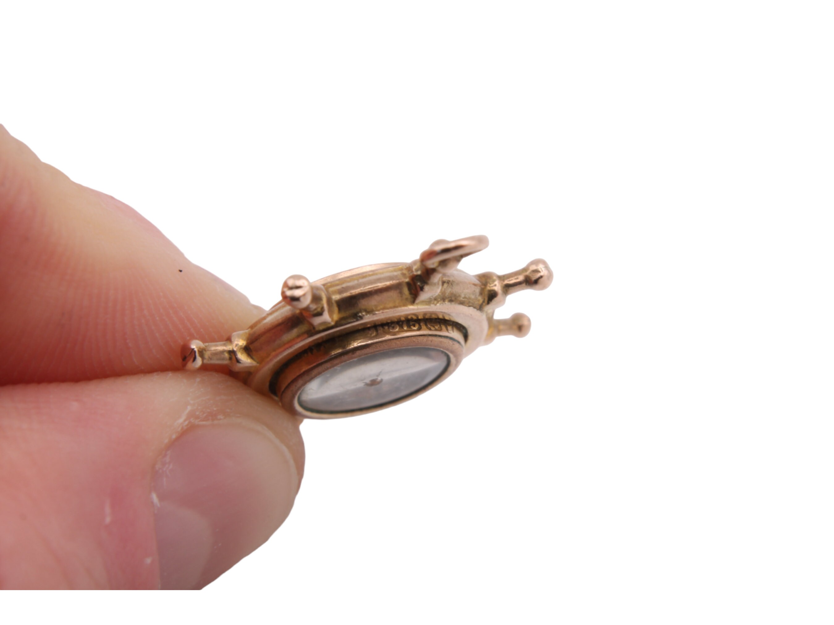 Antique 9ct Gold Ship Wheel Nautical Compass Pendant - Etsy