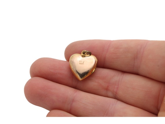 Antique 9ct Yellow Gold Heart Locket - Gem