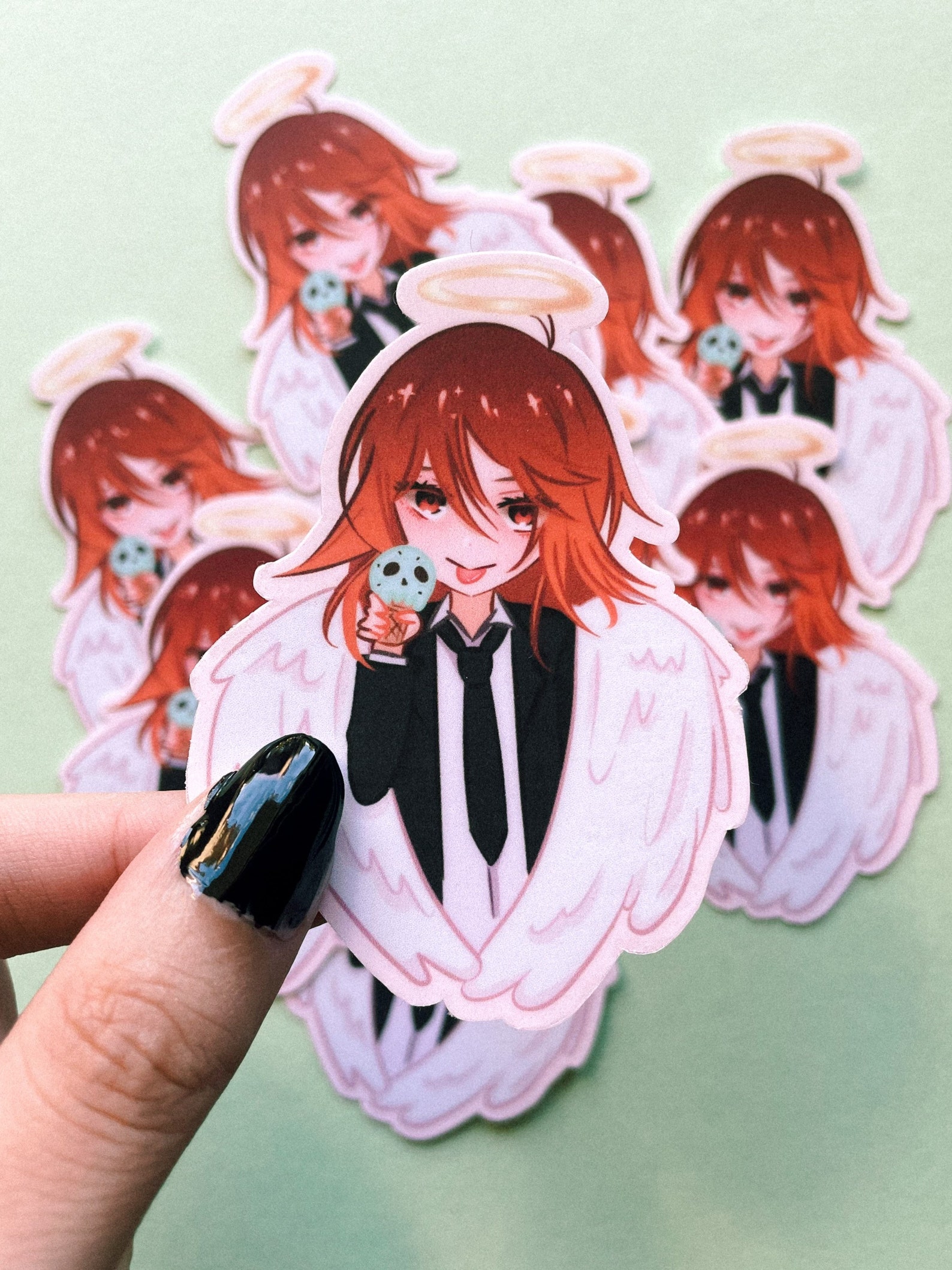Csm Angel Devil Matte Sticker - Etsy Ireland