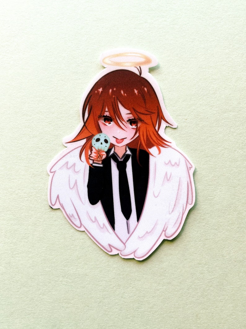 Csm Angel Devil Matte Sticker - Etsy
