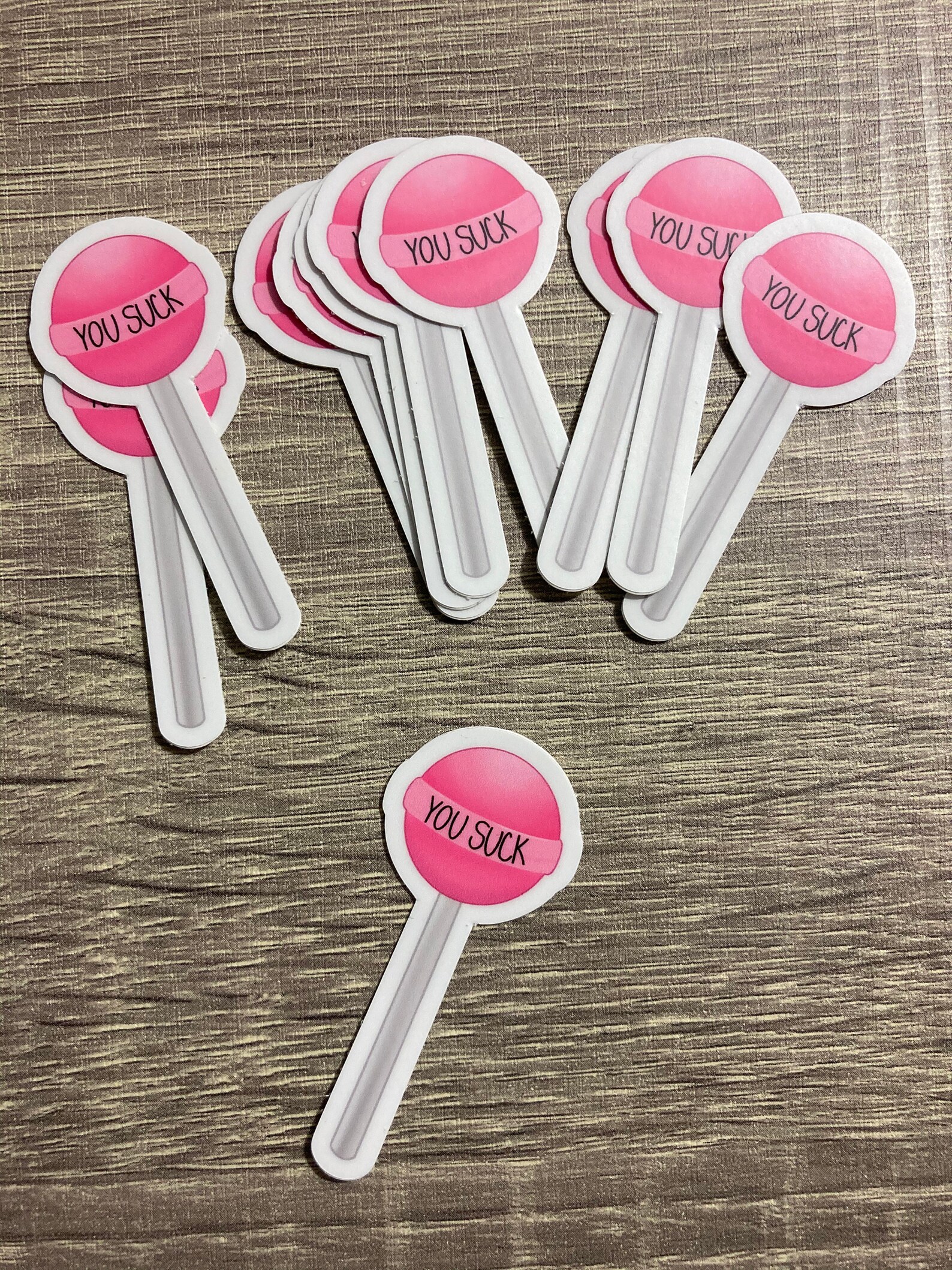 You Suck Pink Lollipop Sticker Candy Valentines Day Etsy