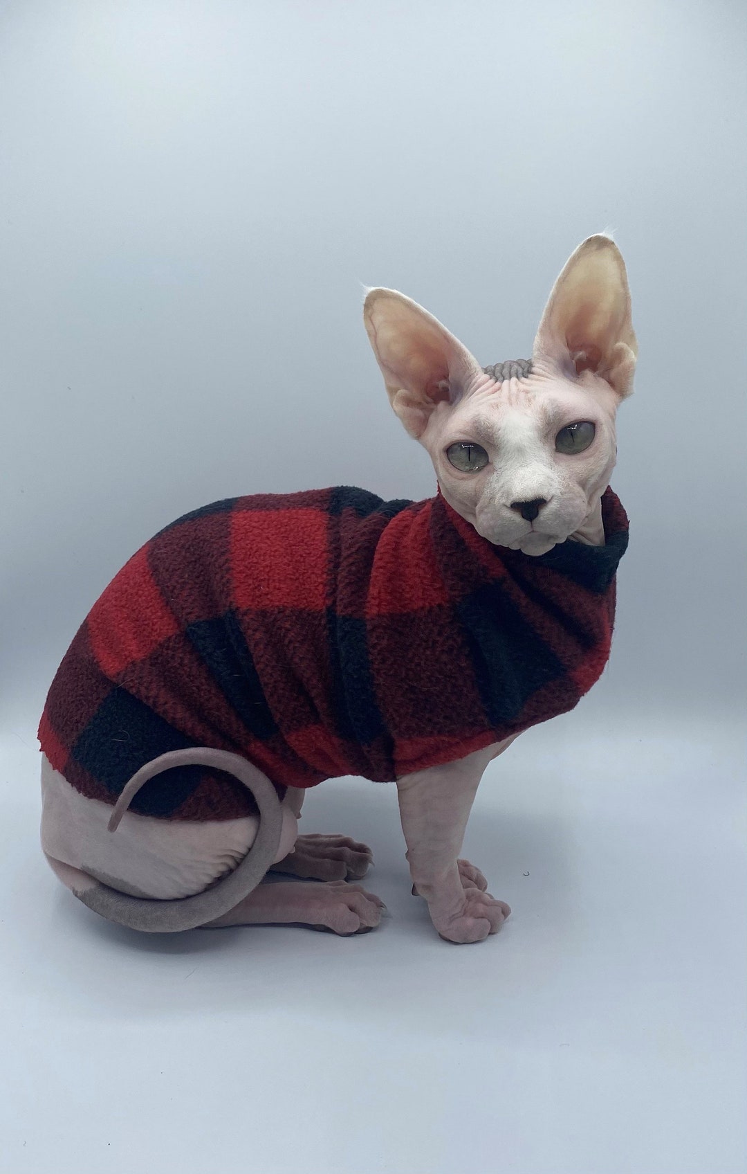 Red & Black Check - Cat Sweaters - Etsy