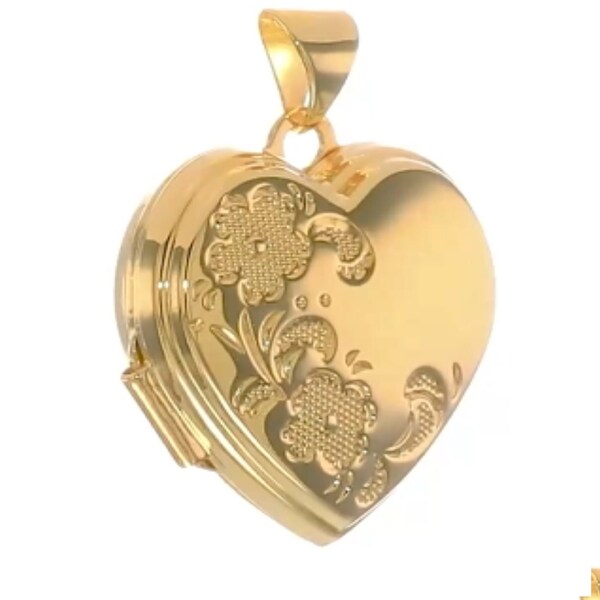 14 K White Gold Heart Locket Necklace - Etsy