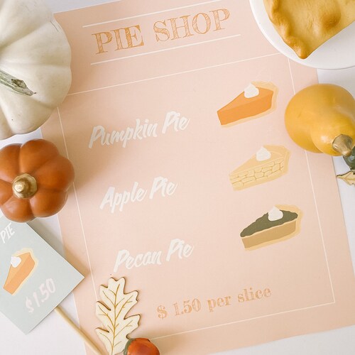 Pie Shop/ Bakery Pretend Play Printable for Kids Dramatic - Etsy