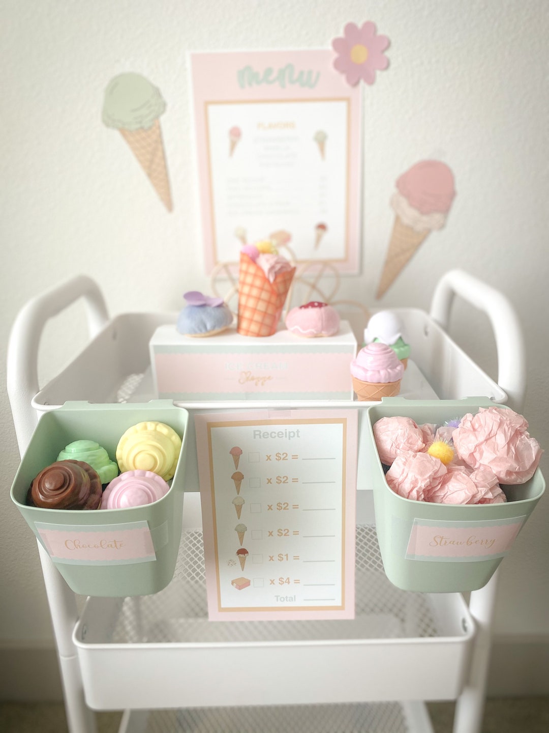 Dramatic/ Pretend Play Ice Cream Shop Printables for Kids - Etsy