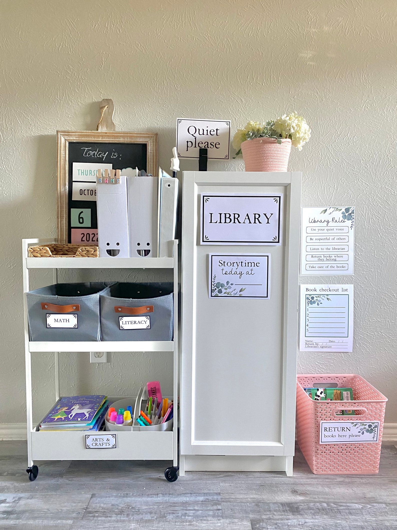 Dramatic/ Pretend Play Library Printables for Kids - Book Store - Etsy