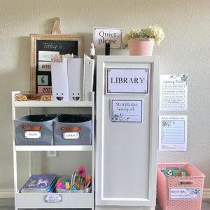 Dramatic/ Pretend Play Library Printables for Kids - Book Store - Etsy