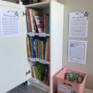 Dramatic/ Pretend Play Library Printables for Kids - Book Store - Etsy