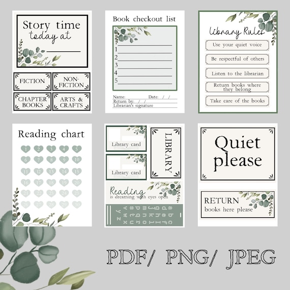 Dramatic/ Pretend Play Library Printables for Kids Book - Etsy