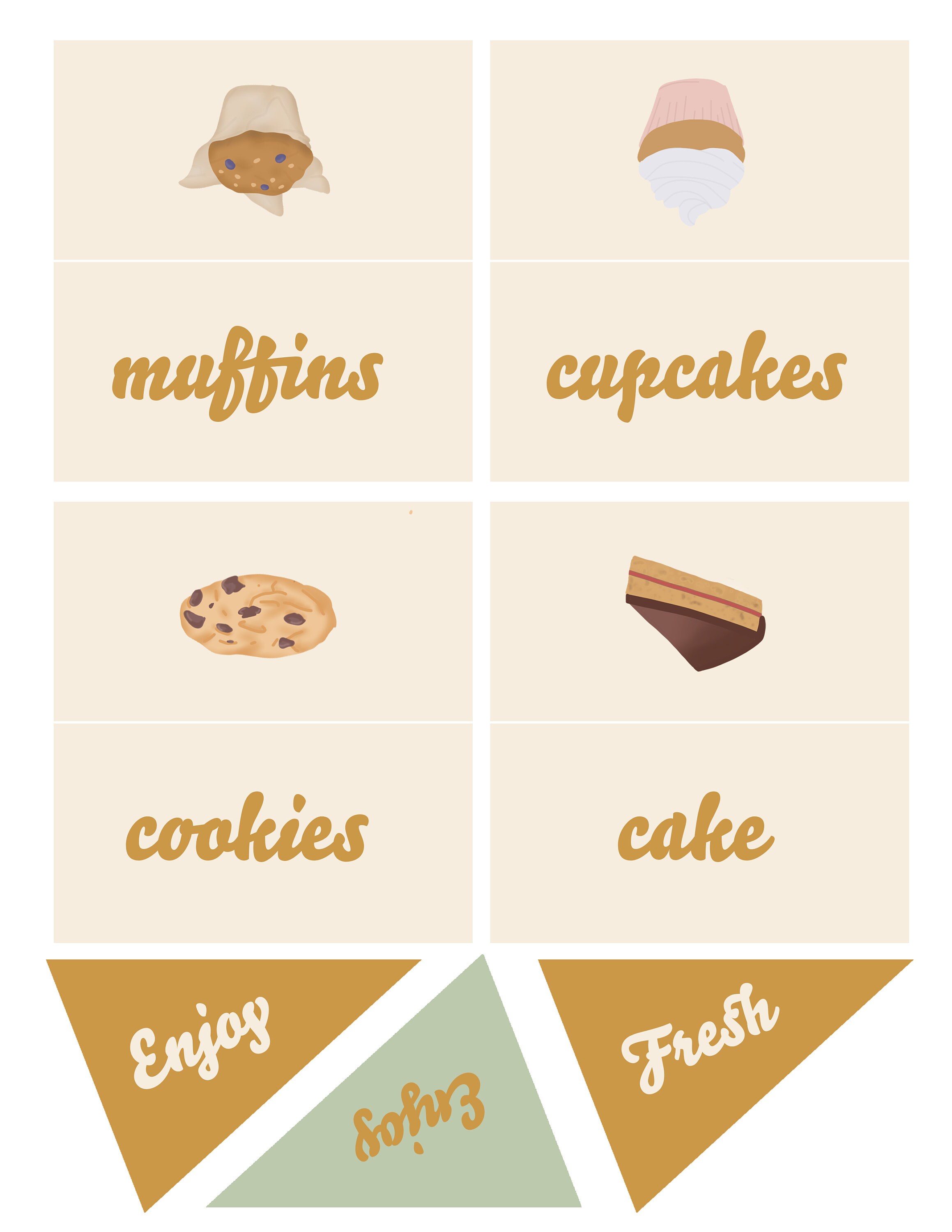 Dramatic Play Coffee Shop Printables for Kids Green | Etsy