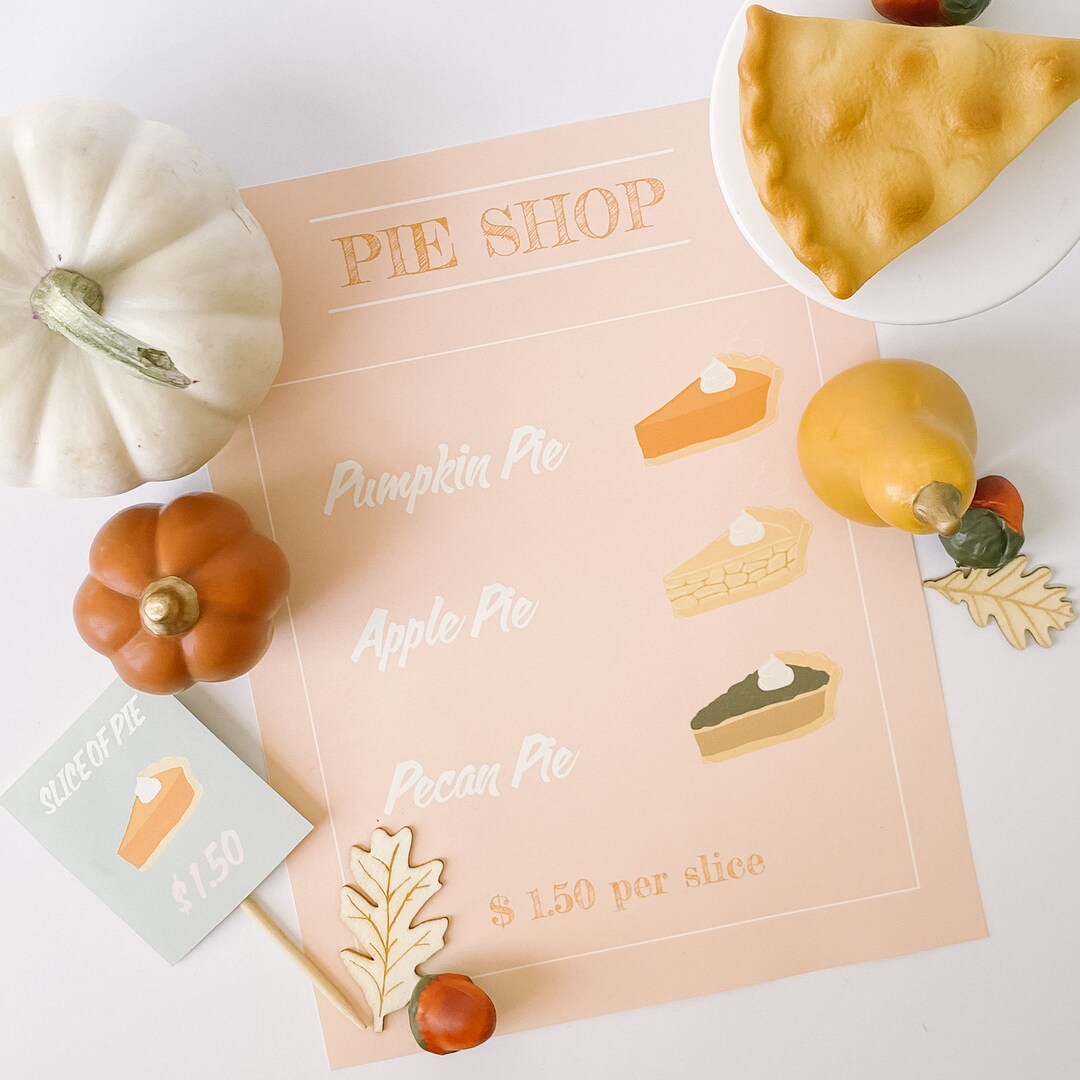Pie Shop/ Bakery Pretend Play Printable for Kids - Dramatic Play for ...