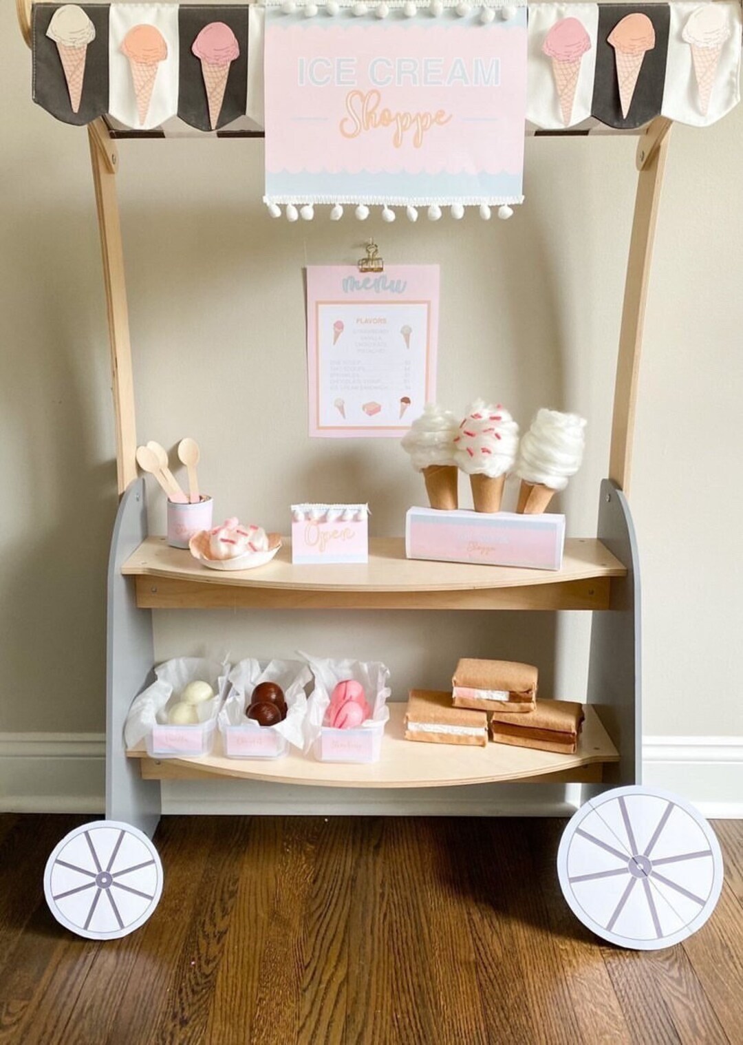 Dramatic/ Pretend Play Ice Cream Shop Printables for Kids - Etsy