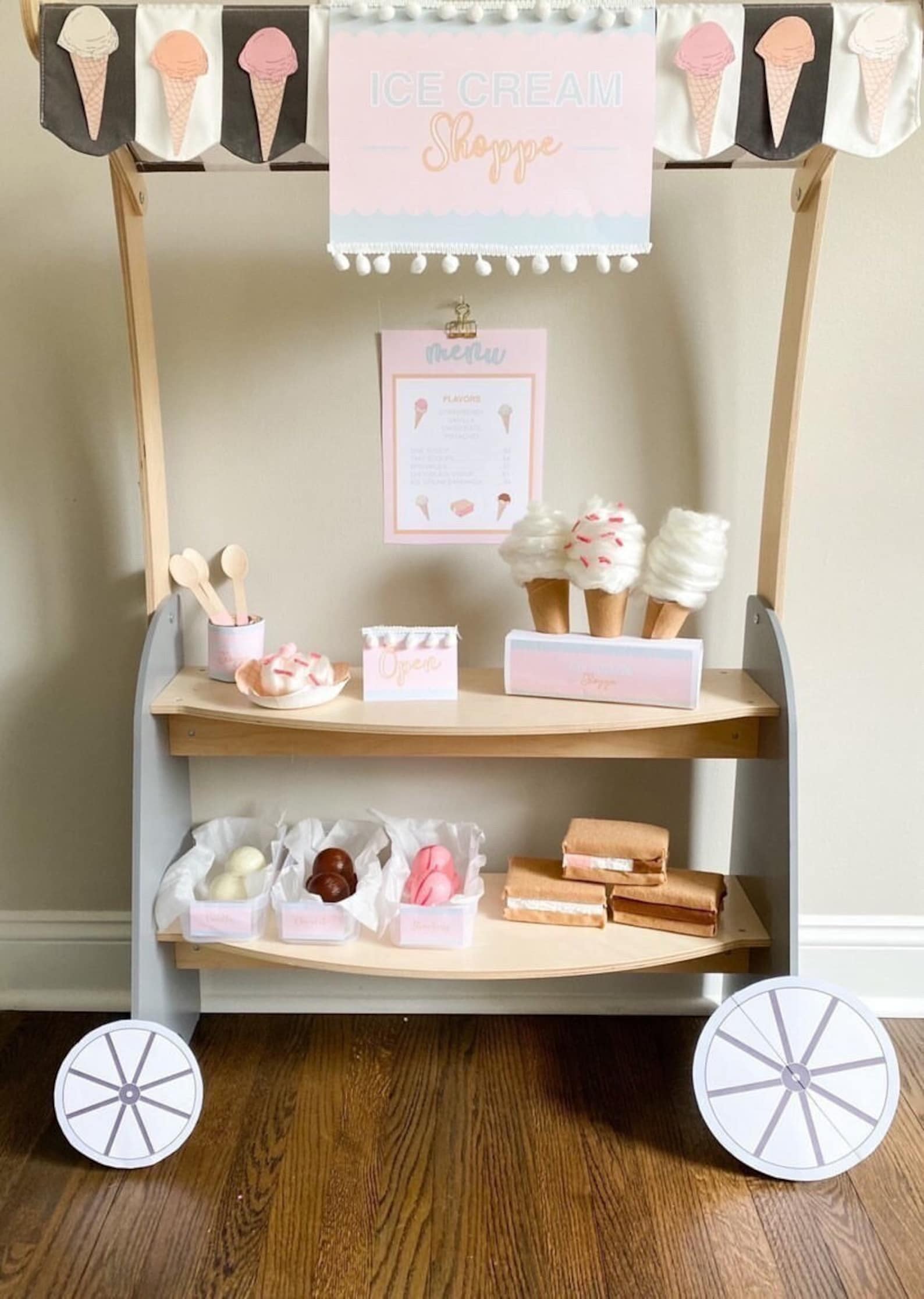 Dramatic/ Pretend Play Ice Cream Shop Printables for Kids - Etsy