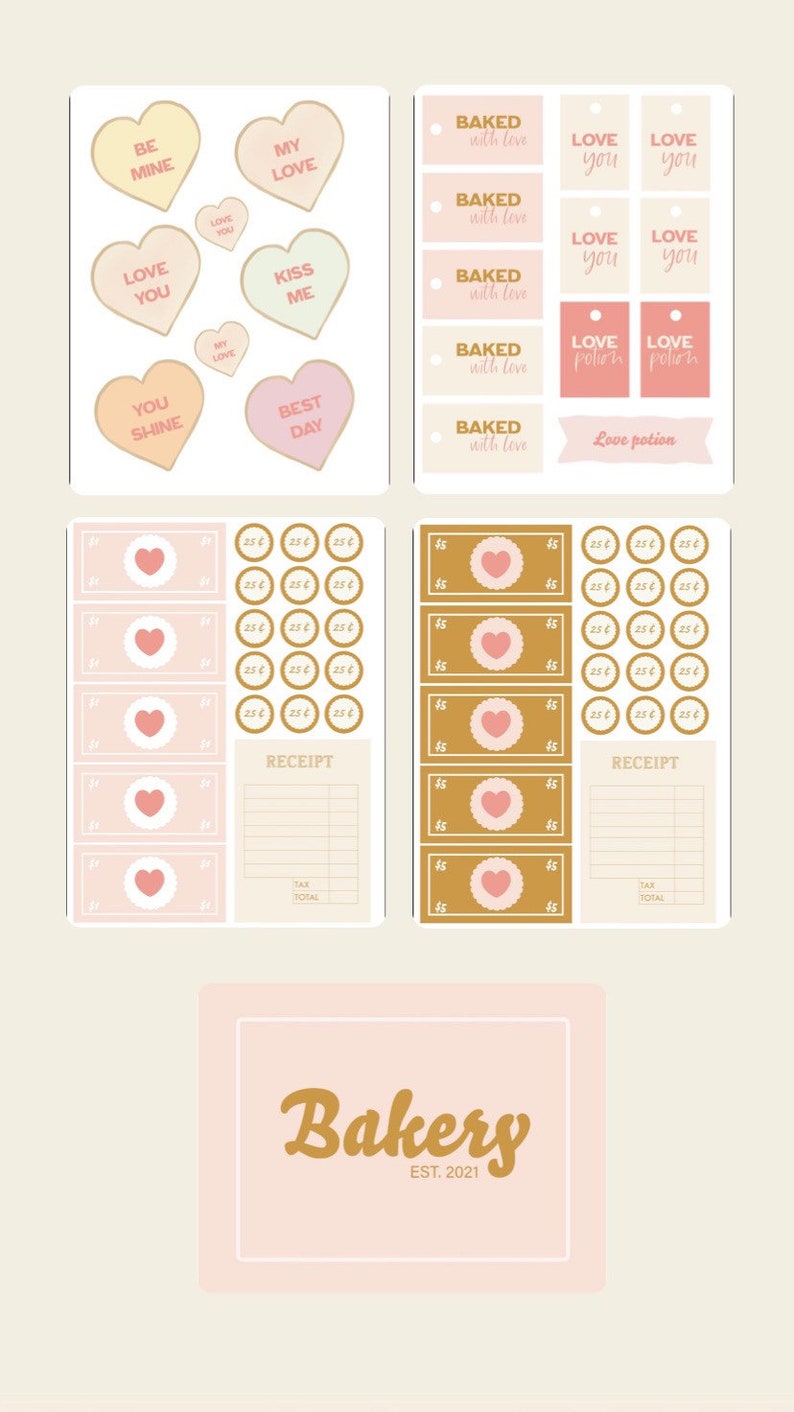 Dramatic Play Sweet Bakery Shop Printables for Kids Pale - Etsy