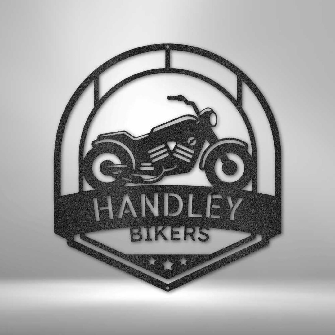 Handley Bikers Love to Ride Monogram Metal Wall Sign Rustic Motorcycle ...