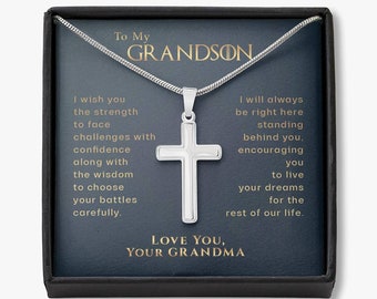 Grandson Cross Necklace - Etsy