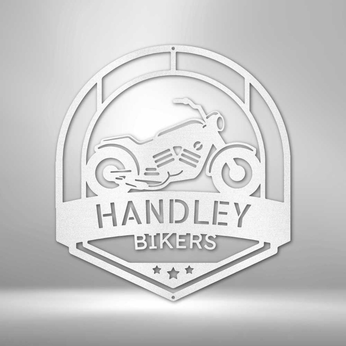 Handley Bikers Love to Ride Monogram Metal Wall Sign Rustic - Etsy