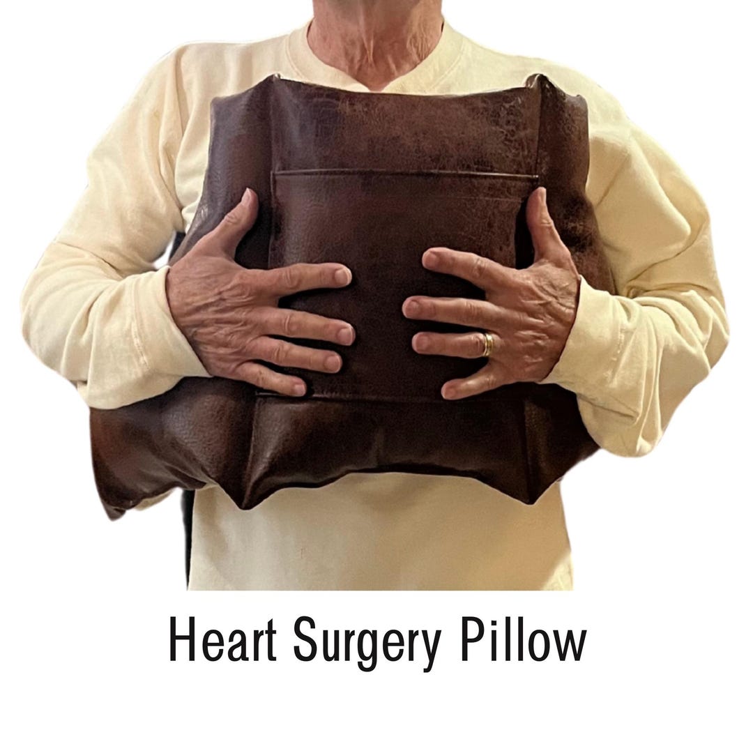 Vegan Leather Cardiac Pillow Open Heart Surgery Pillow CABG Pillow ...